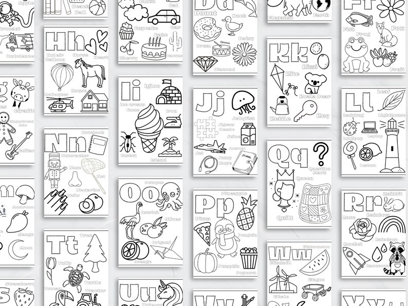 Alphabet Coloring Book Teacher Colouring Sheet Kid Color for Preschool ...