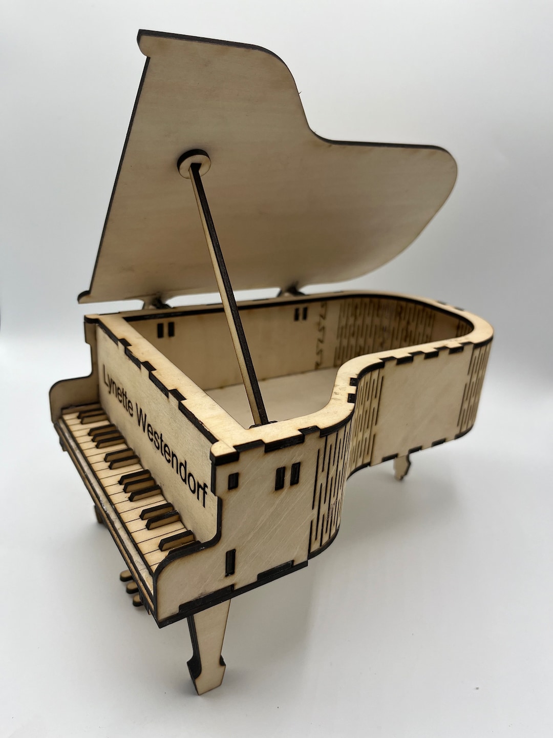 Handcrafted Wooden Grand Piano Music Box - Available in Stain or ...