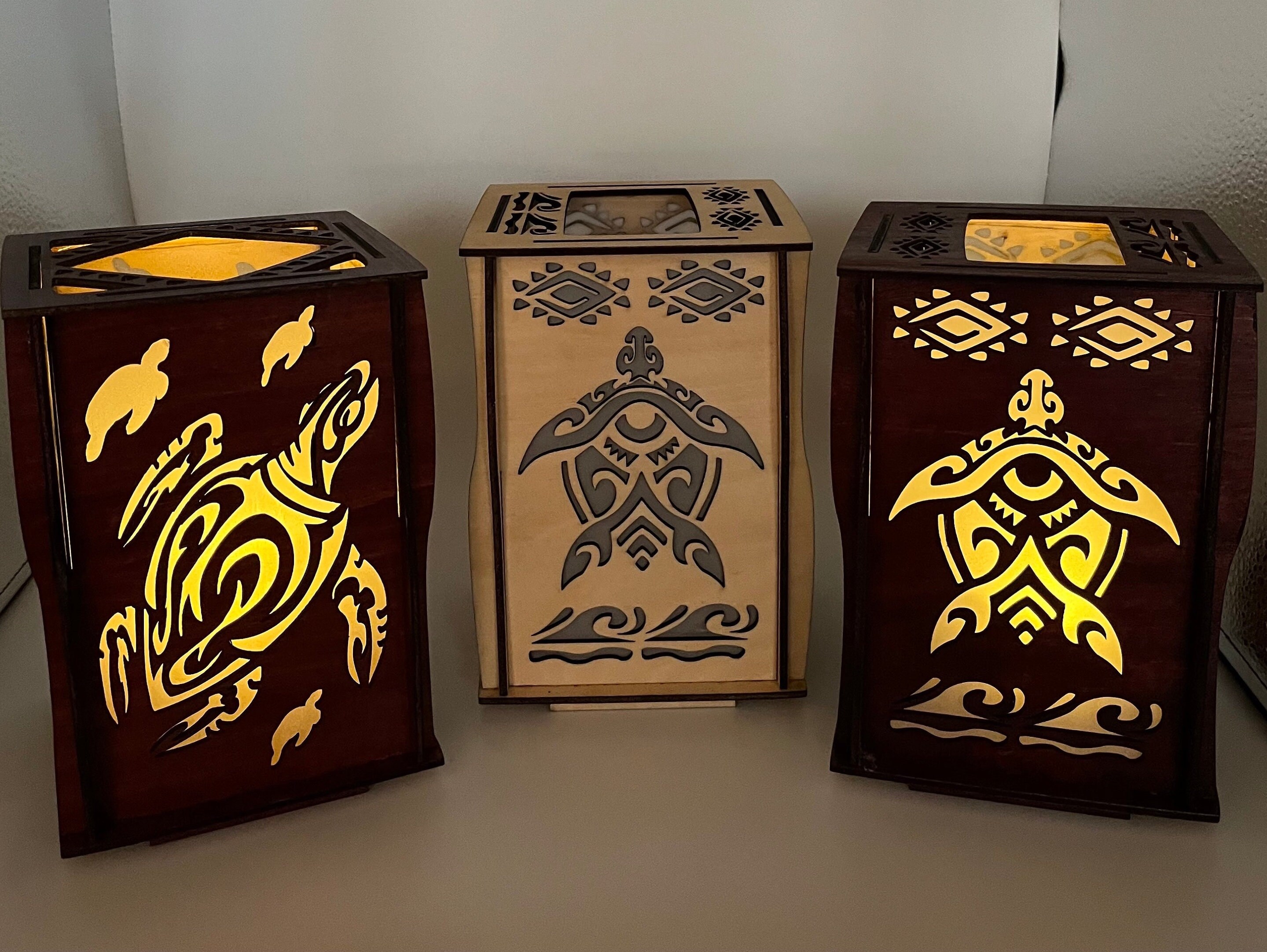 Handcrafted Laser Cut Night Lamp/lantern Choose Your Favorite Sea ...