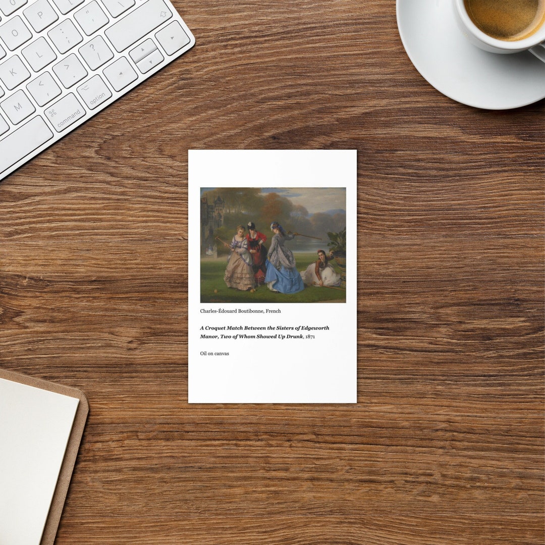 A Croquet Match Between the Sisters of Edgeworth Manor, Funny Coffee ...