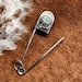 Jumbo Pin Key Chain: Stone & Sterling Silver - Etsy