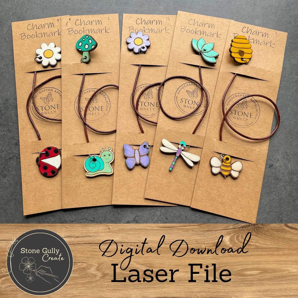 Cute Bugs Charm Bookmark SVG Set With Packaging File - Etsy