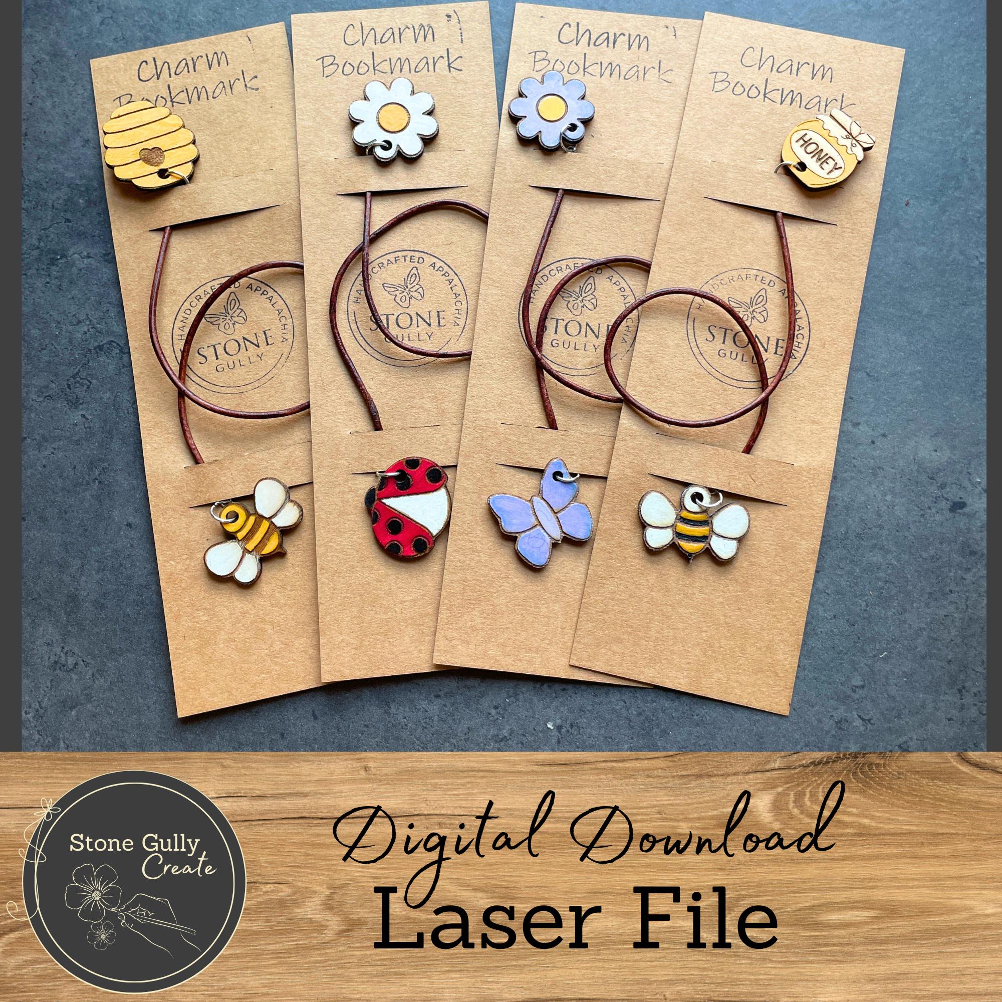 Cute Bugs Charm Bookmark SVG Set With Packaging File - Etsy