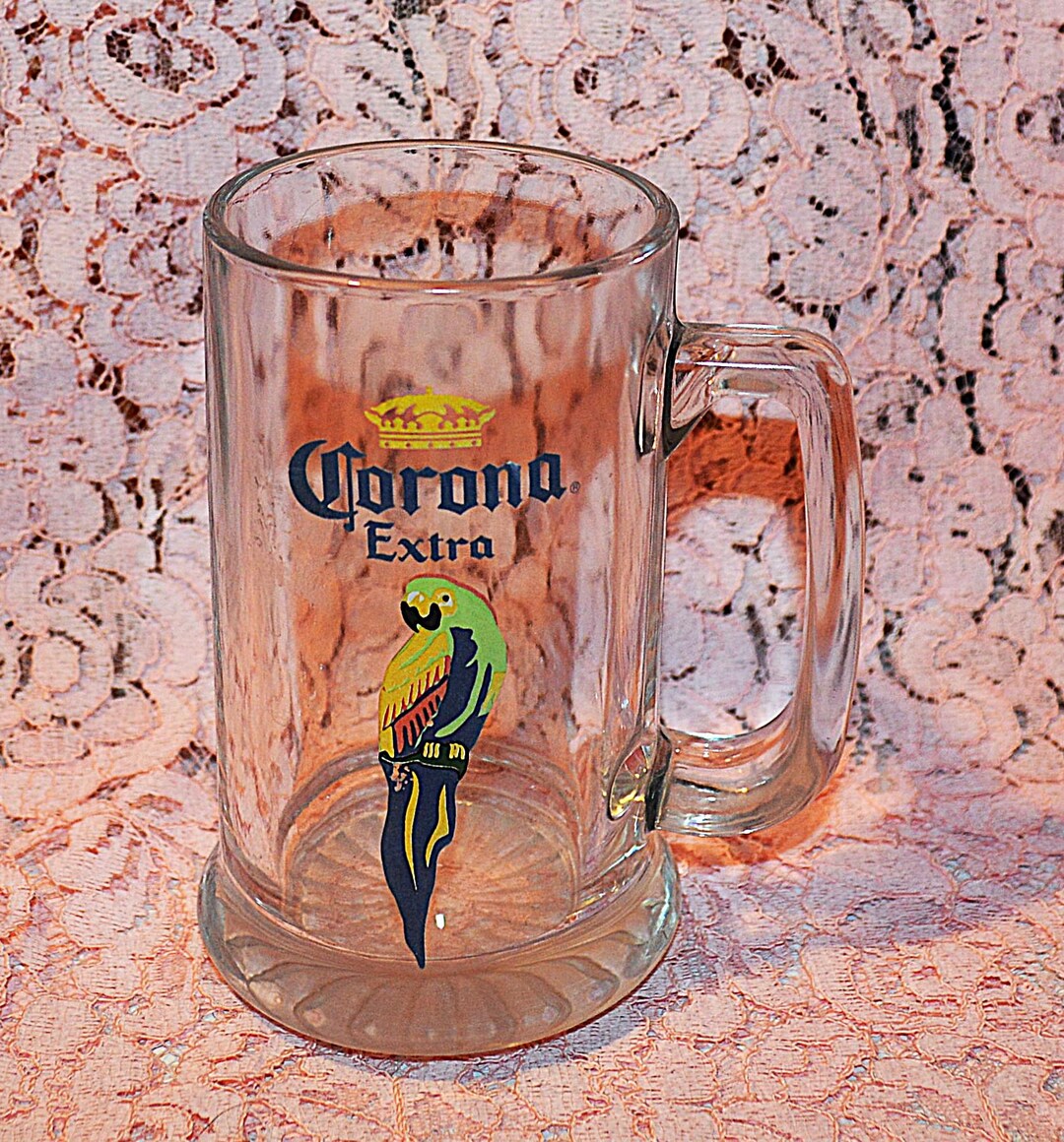 Corona Extra Parrot Glass Beer Mug Stein With Handle Extra Thick ...
