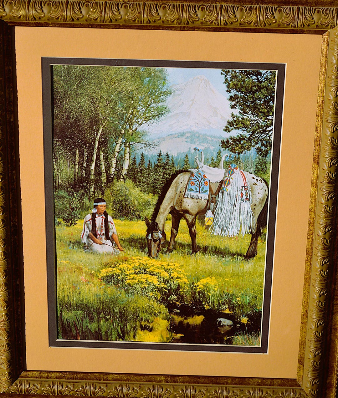 Native American Indian Blessing Framed and Matted Under Museum Quality ...