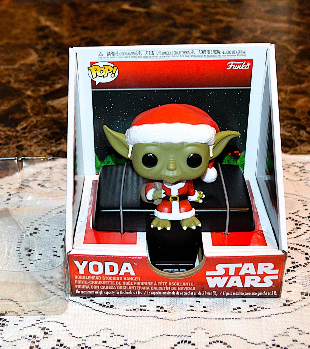 Disney Star Wars Yoda Pop! Edge-sitter Stocking Hanger - Yoda in a ...
