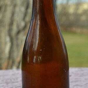 Antique Early 1900s Red Raven Splits Brown Amber Glass Medicine Bottle ...