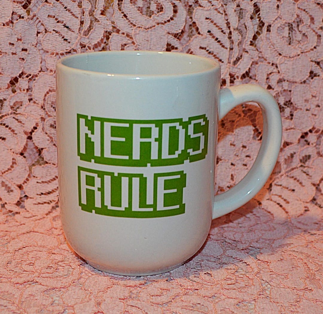 Nerds Rule Royal Norfolk Coffee Cup Mug Retro Video Game Design ...