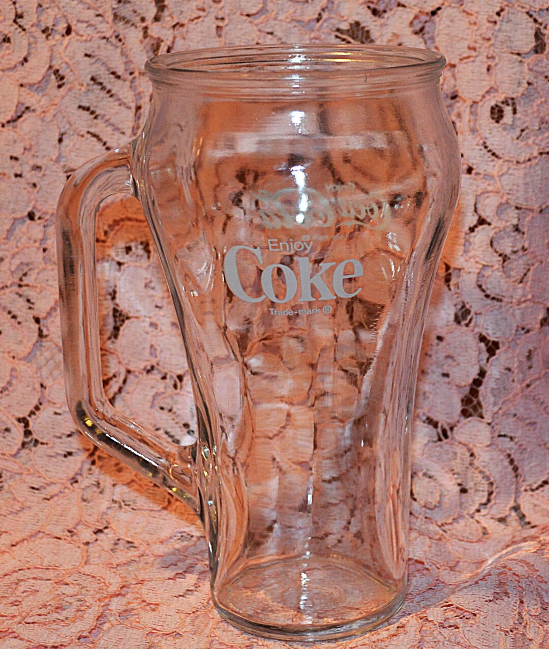 Vintage 1980s Coca-cola Long-handled Glass - Mug —the Vintage Logo is ...