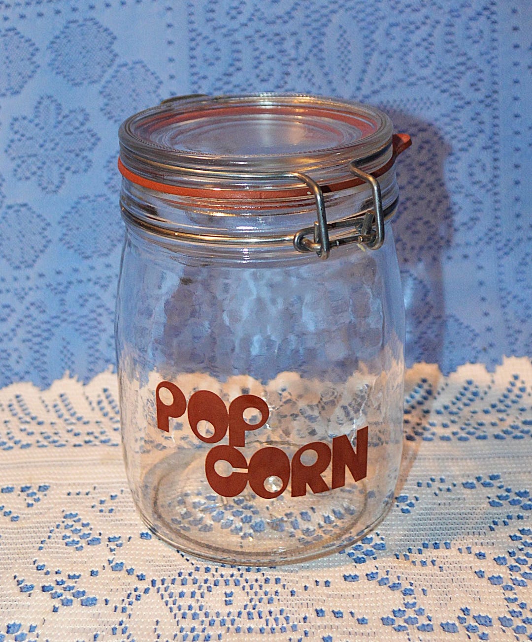 Vintage Wheaton Glass Popcorn Storage Container Seals Airtight for ...