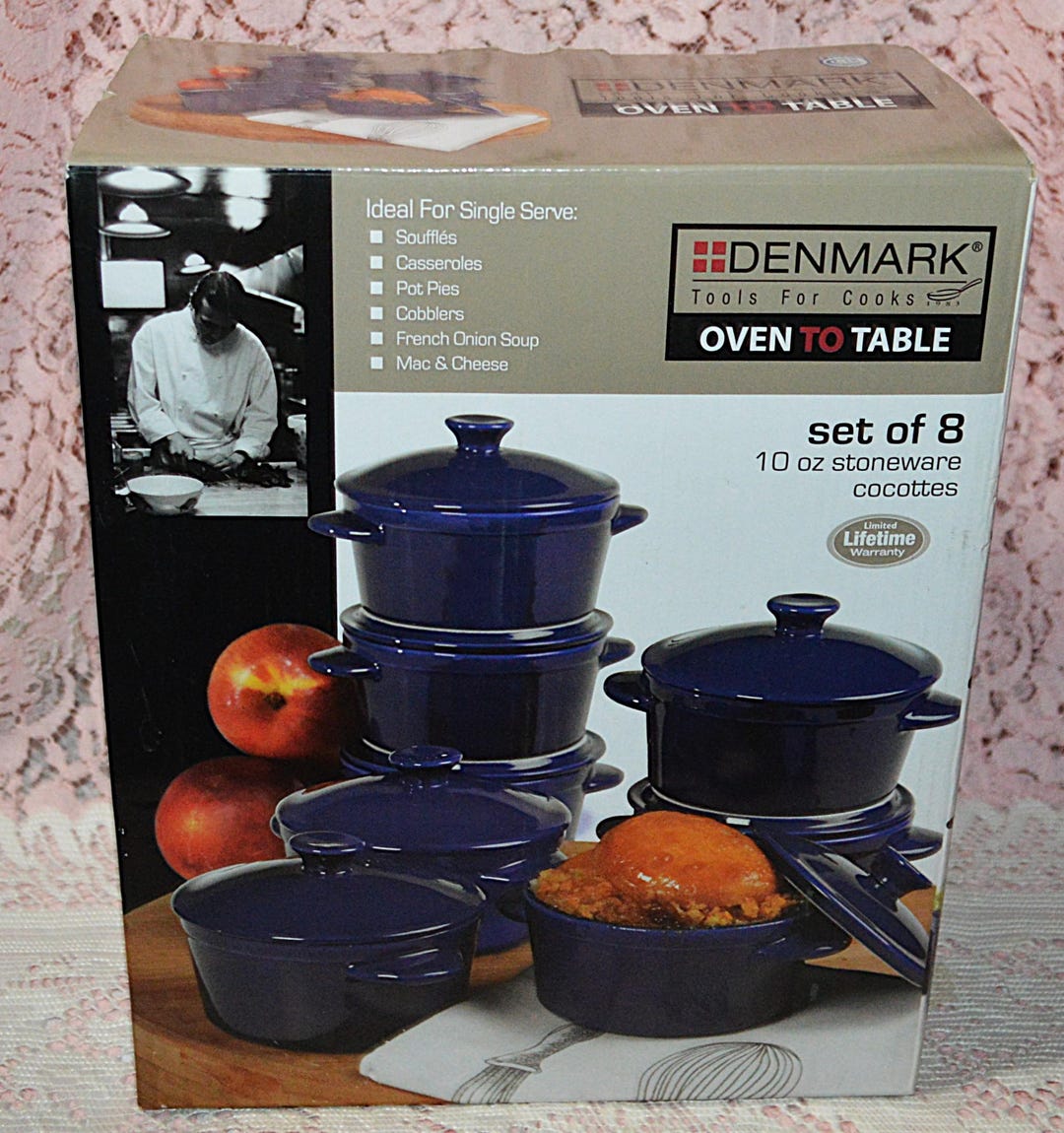 Denmark Tools for Cooks Oven to Table Set 8 Glazed 10oz Stoneware ...