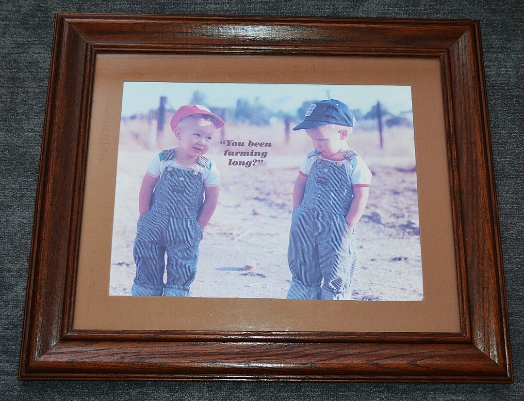 Matted and Framed Under Glass Print You Been Farming Long by John ...