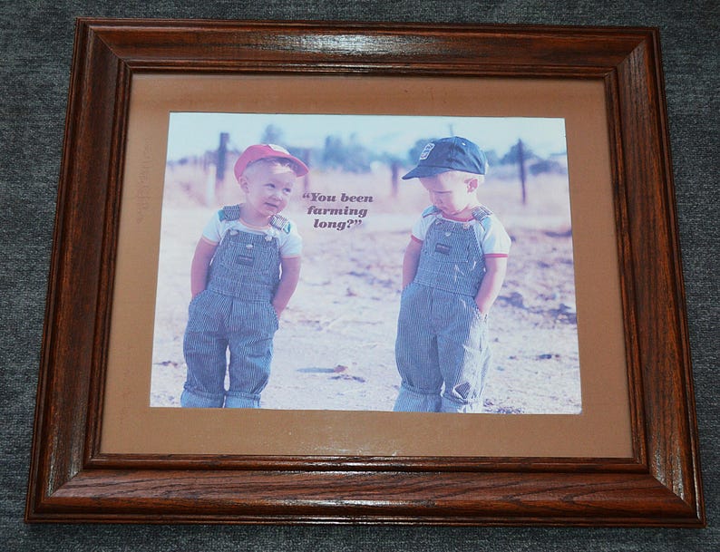 Matted and Framed Under Glass Print You Been Farming Long by John ...