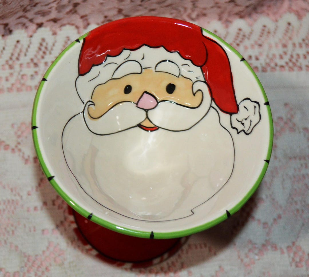 Earthenware Jumbo Santa Martini Christmas Glass by SCM Designs ...