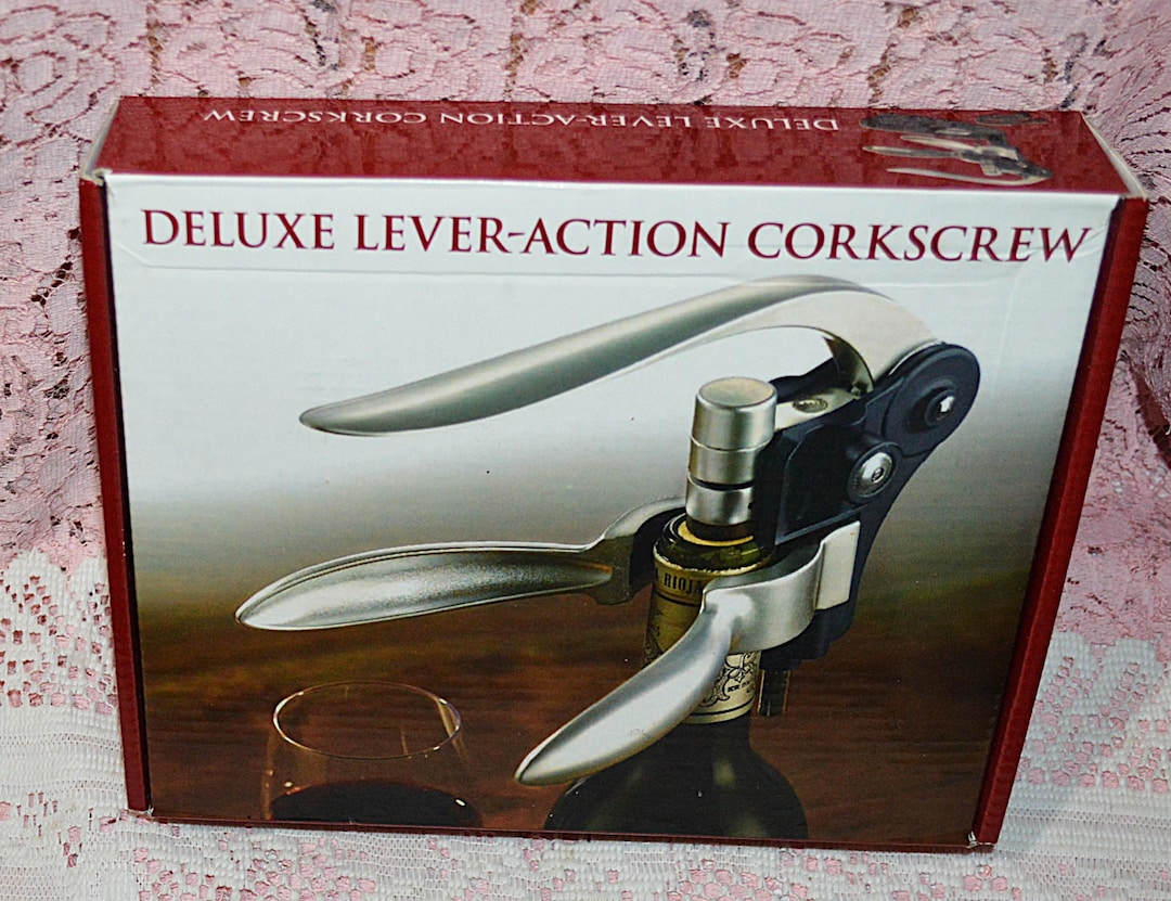 Deluxe Lever Action Corkscrew Wine Bottle Opener in Original Box ...