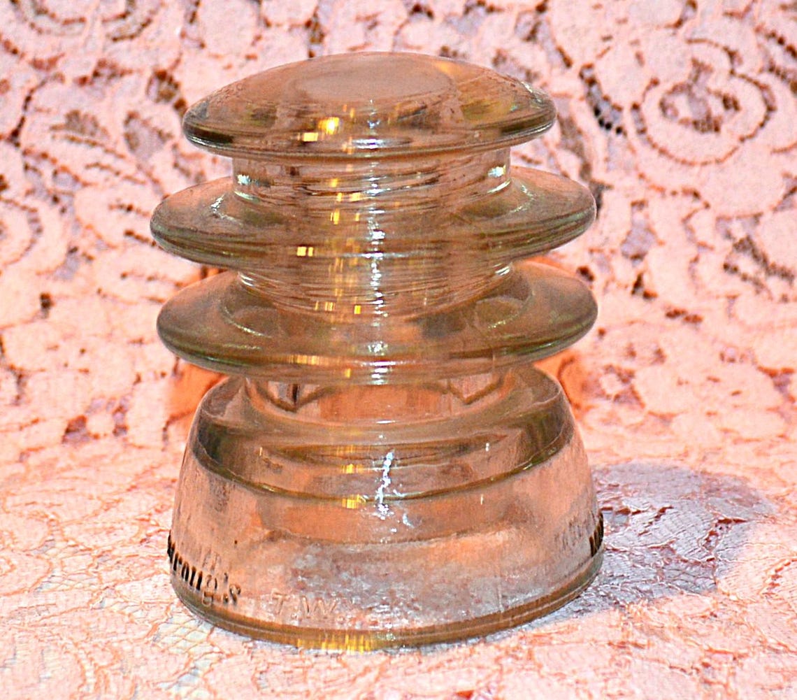 Vintage Armstrong T.W. Clear Glass Railway Power Insulator 1960s ...