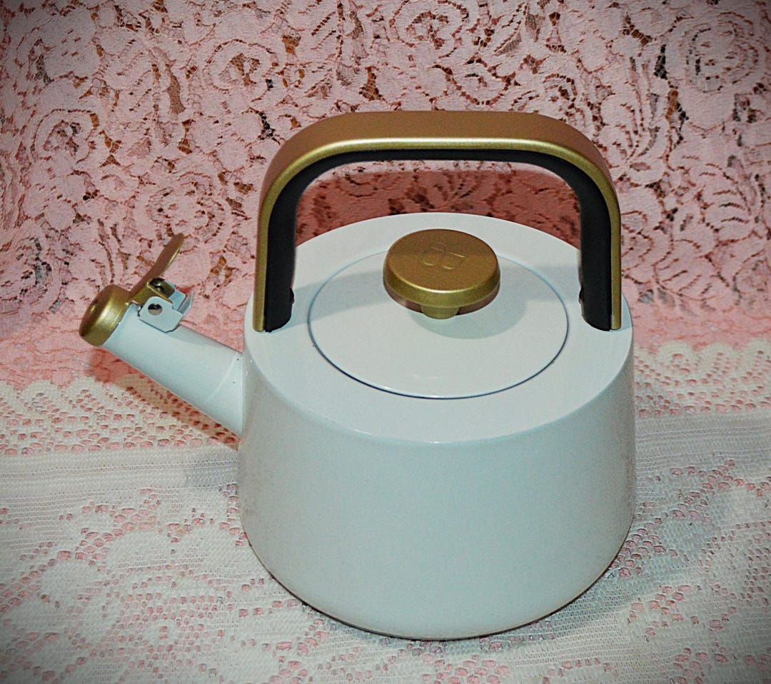 Beautiful Ceramic Non-stick Stovetop Tea Kettle 1.8L, White Icing With ...