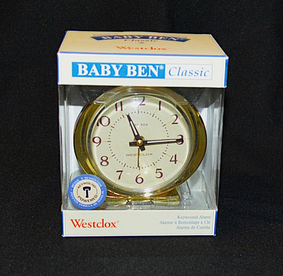Westclox Baby Ben Classic Key Wound Alarm Clock Luminous Hands 1964 ...