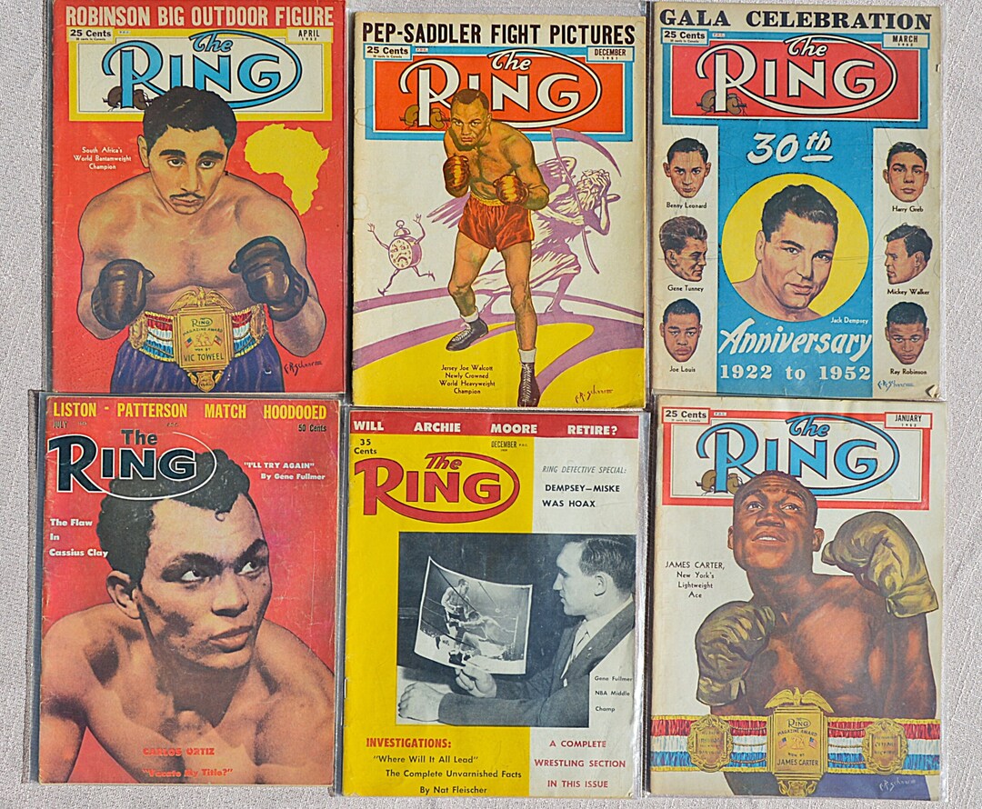 1965 4 Vintage Boxing Magazines the Ring Magazine April, July ...