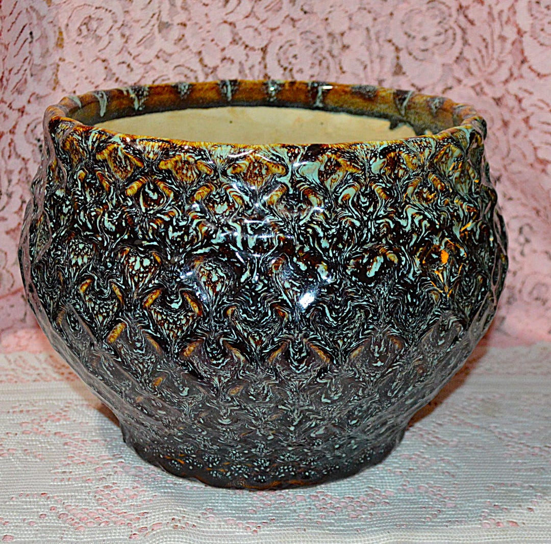 Beautiful Large Peacock Colored Ceramic Pottery Flower Vase Pot - From ...