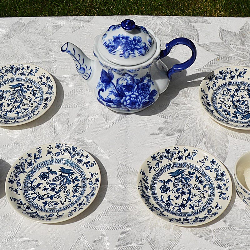 Flow Blue Tea Cup - Etsy