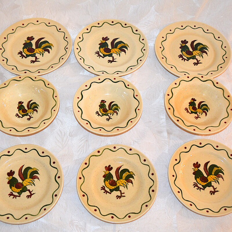 Rooster Dinnerware - Etsy