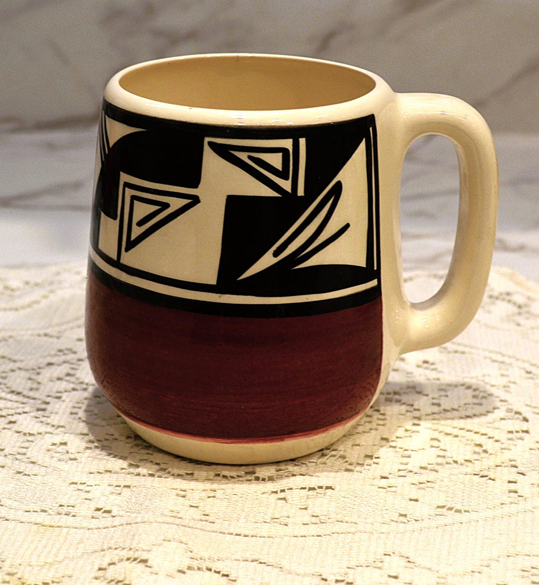 Ute Mountain Pottery Mug - Hand Painted by Artist Ruth Root Hand Signed ...