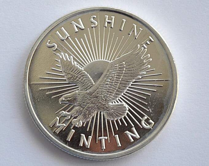 Sunshine Mint 1 Troy Oz .999 Fine Silver Mint Mark SI - 1 Troy Ounce ...