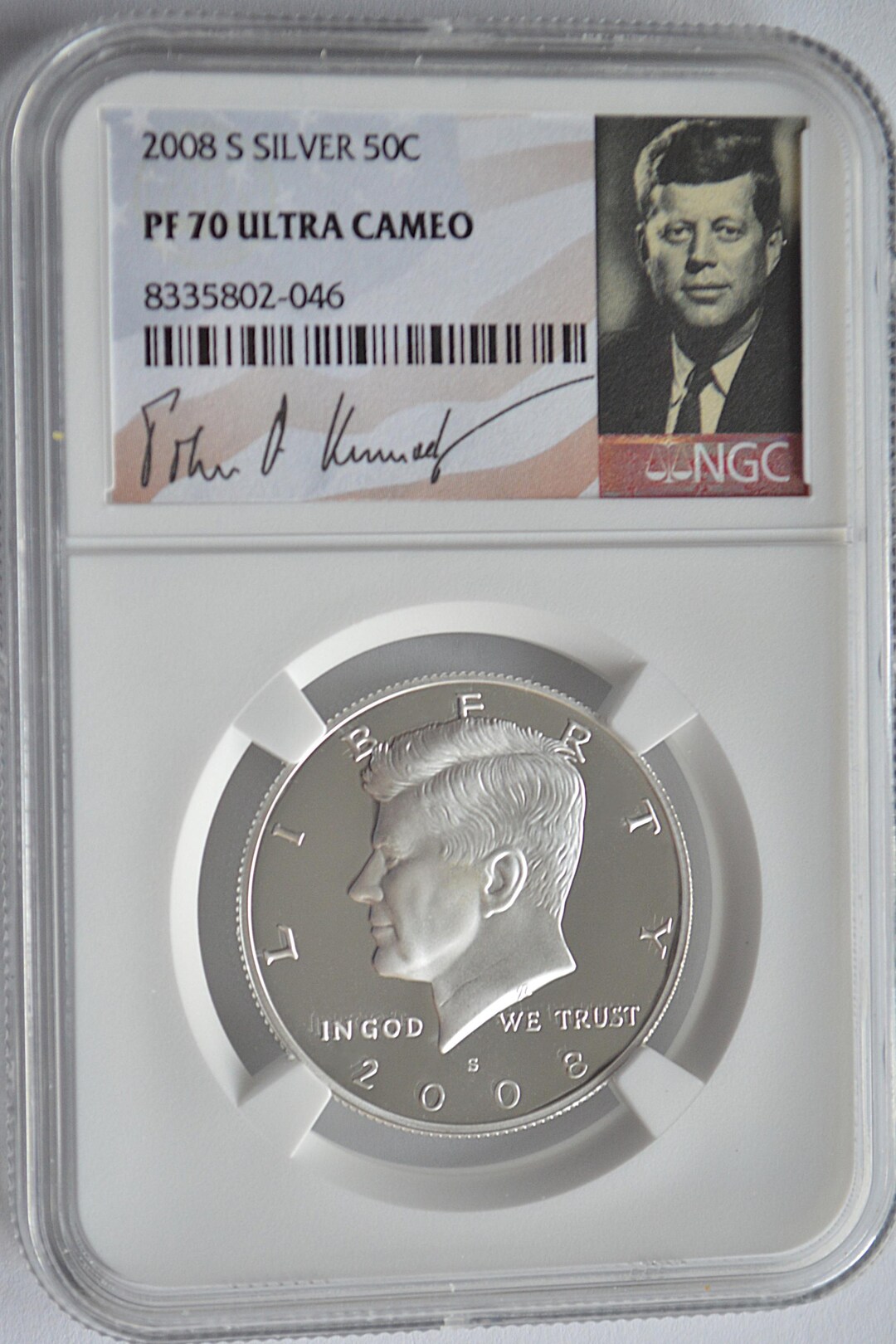 2008-S (silver) Kennedy Half Dollar PF70 Ultra Cameo - NGC Special ...