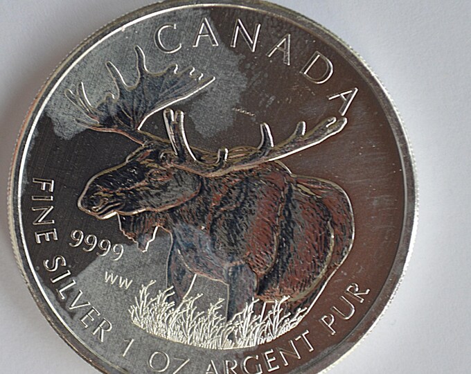 2012 Canada 5 Dollars - 1 Oz. Silver Moose World Coin- Silver - .999 ...