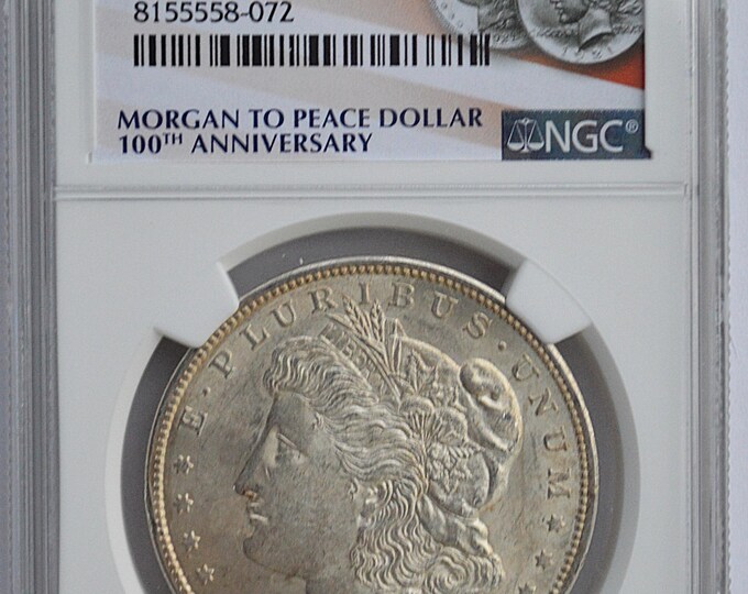 1921 Morgan Silver Dollar NGC Brilliant Uncirculated 100th Anniversary ...