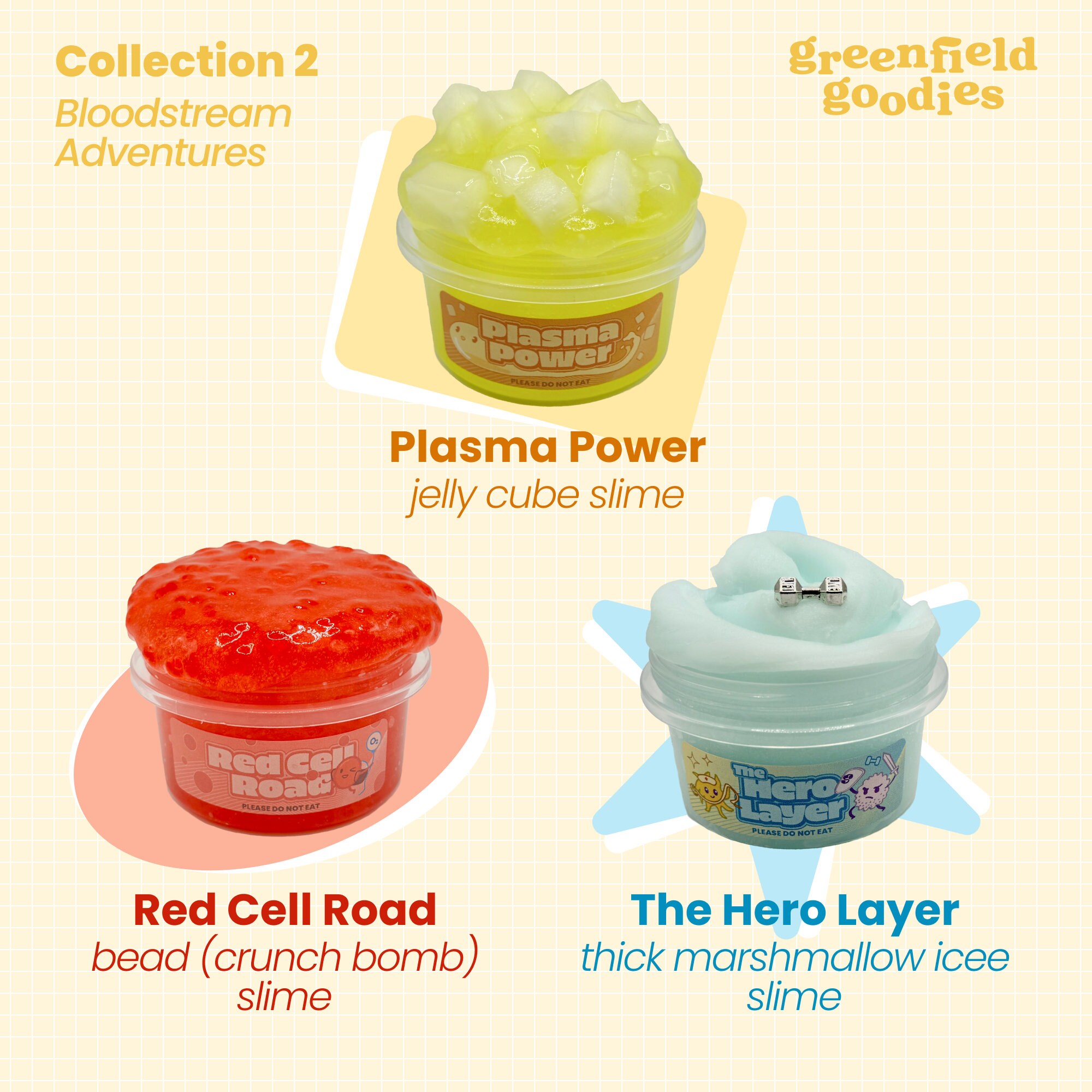 The Hero Layer Fluffy Icee Slimes, Buffy Coat Slime, Blood Cell, STEM ...