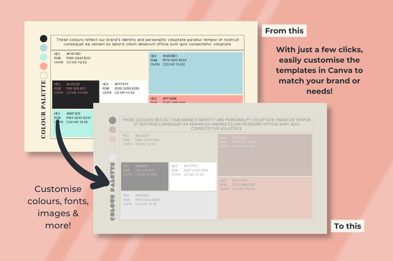 CELESTE Brand Guidelines Template, Canva Brand Template With Brand ...