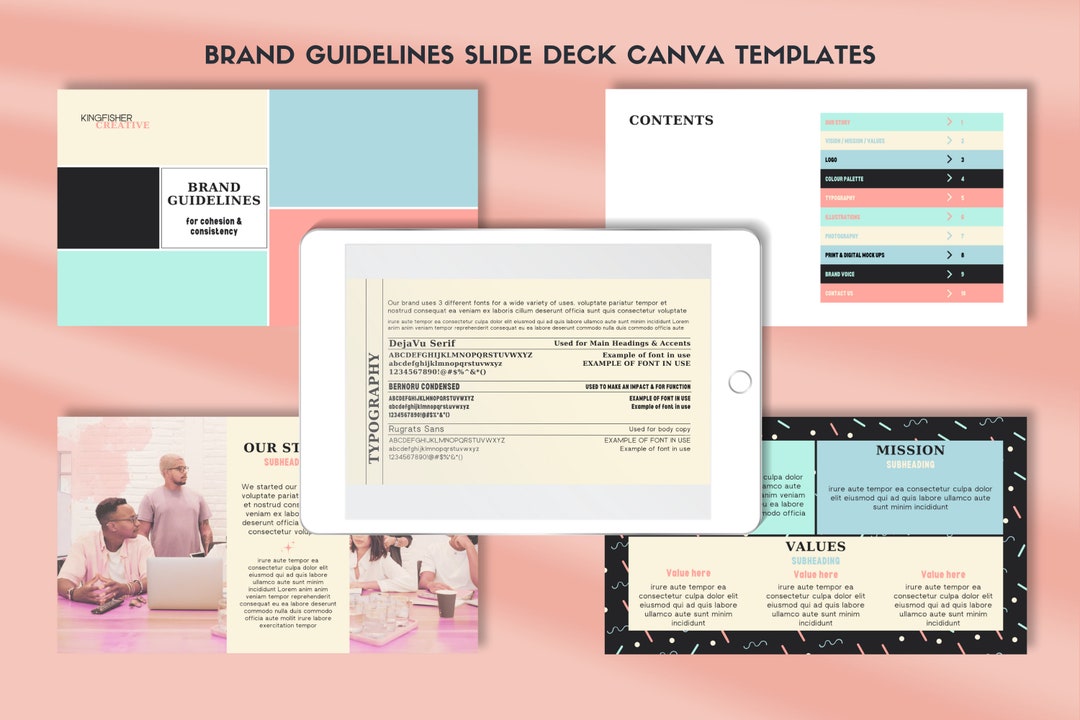CELESTE Brand Guidelines Template, Canva Brand Template With Brand ...