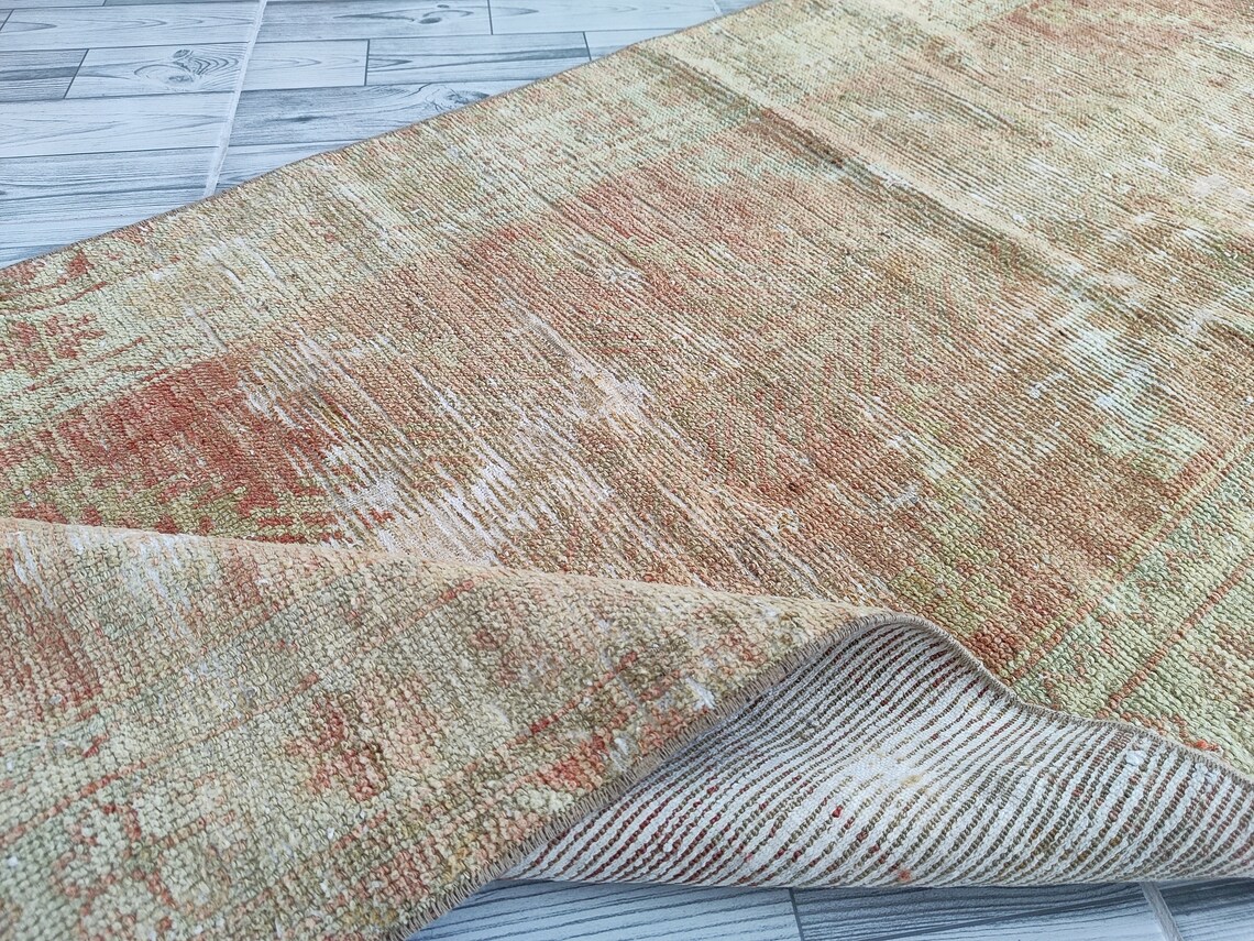 2x10 Red Green Turkish Runner Rug, 2x9 Vintage Runner, Oushak Kitchen ...