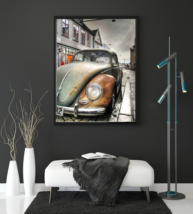 VOLKSWAGON BEETLE Poster, Vintage VW Decor, Car Collector, Beetle ...