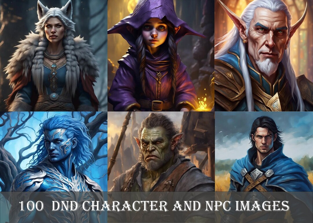 100 DND Character Portraits - Etsy