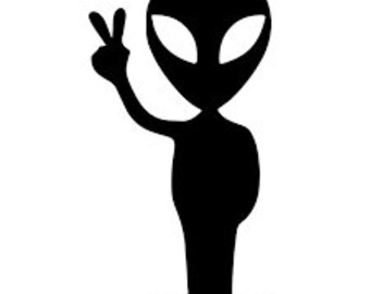 Alien Peace Decal Vinyl Sticker for Car Wall Laptop Bumper Decal - Etsy