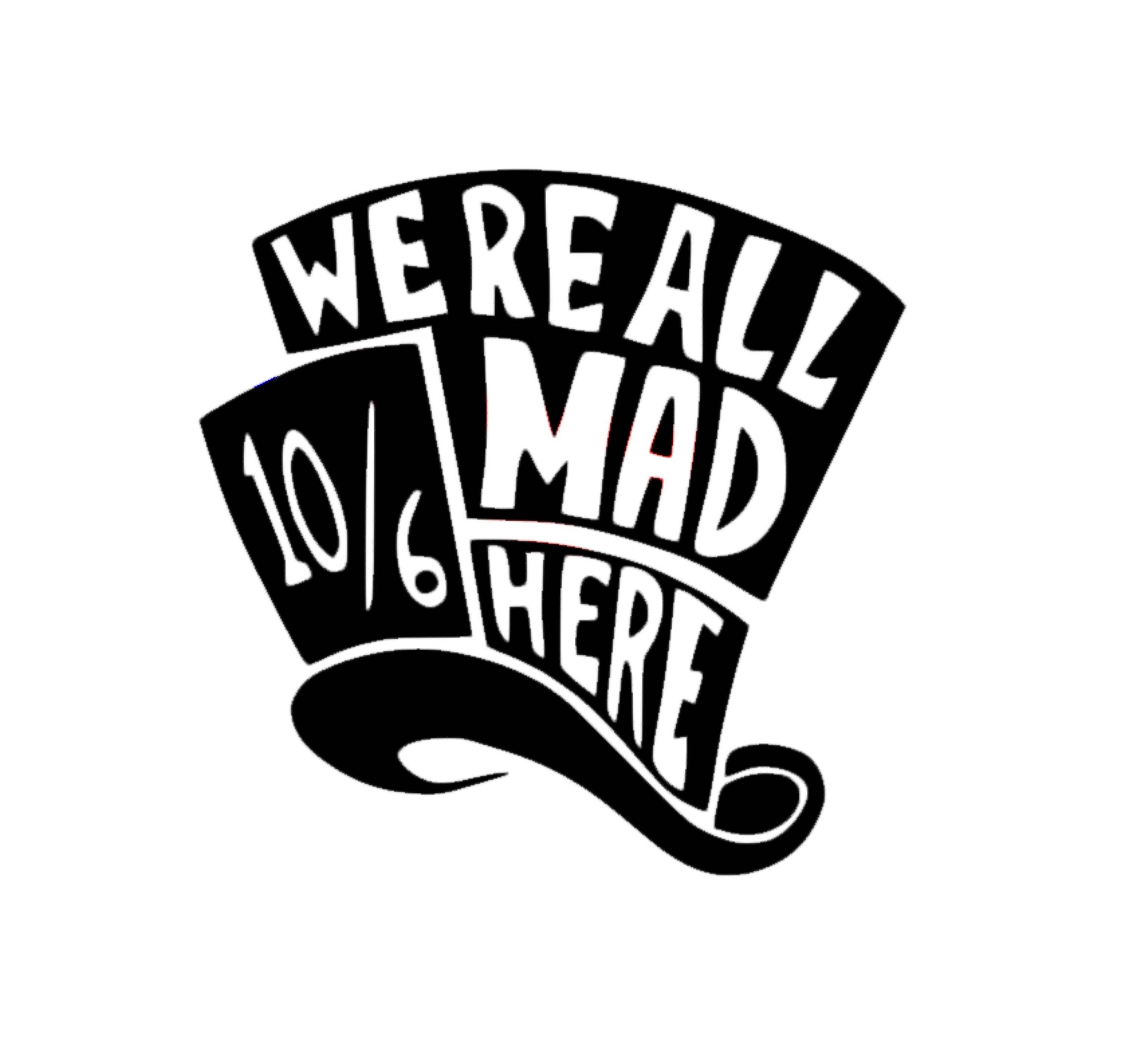 Alice in Wonderland Mad Hatter Vinyl Decal - Etsy