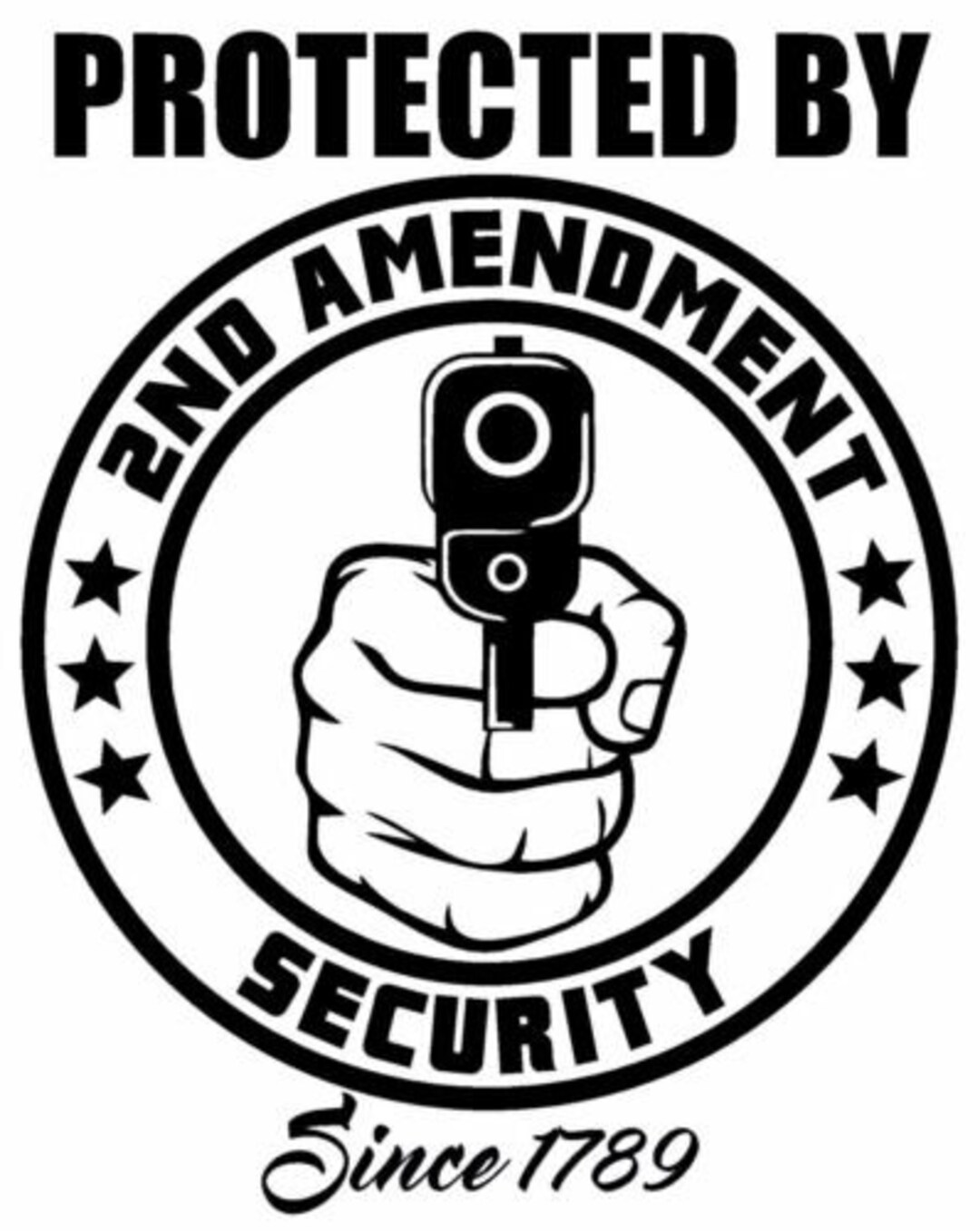 Funny Protected by 2nd Amendment Gun Control Vinyl Decal - Etsy