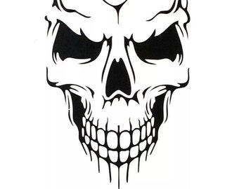 Human Skull Vinyl Window Decal SKL006 - Etsy