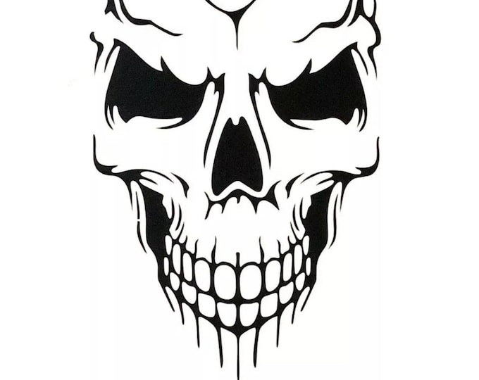 Classic Skull Vinyl Decal Sticker - Etsy