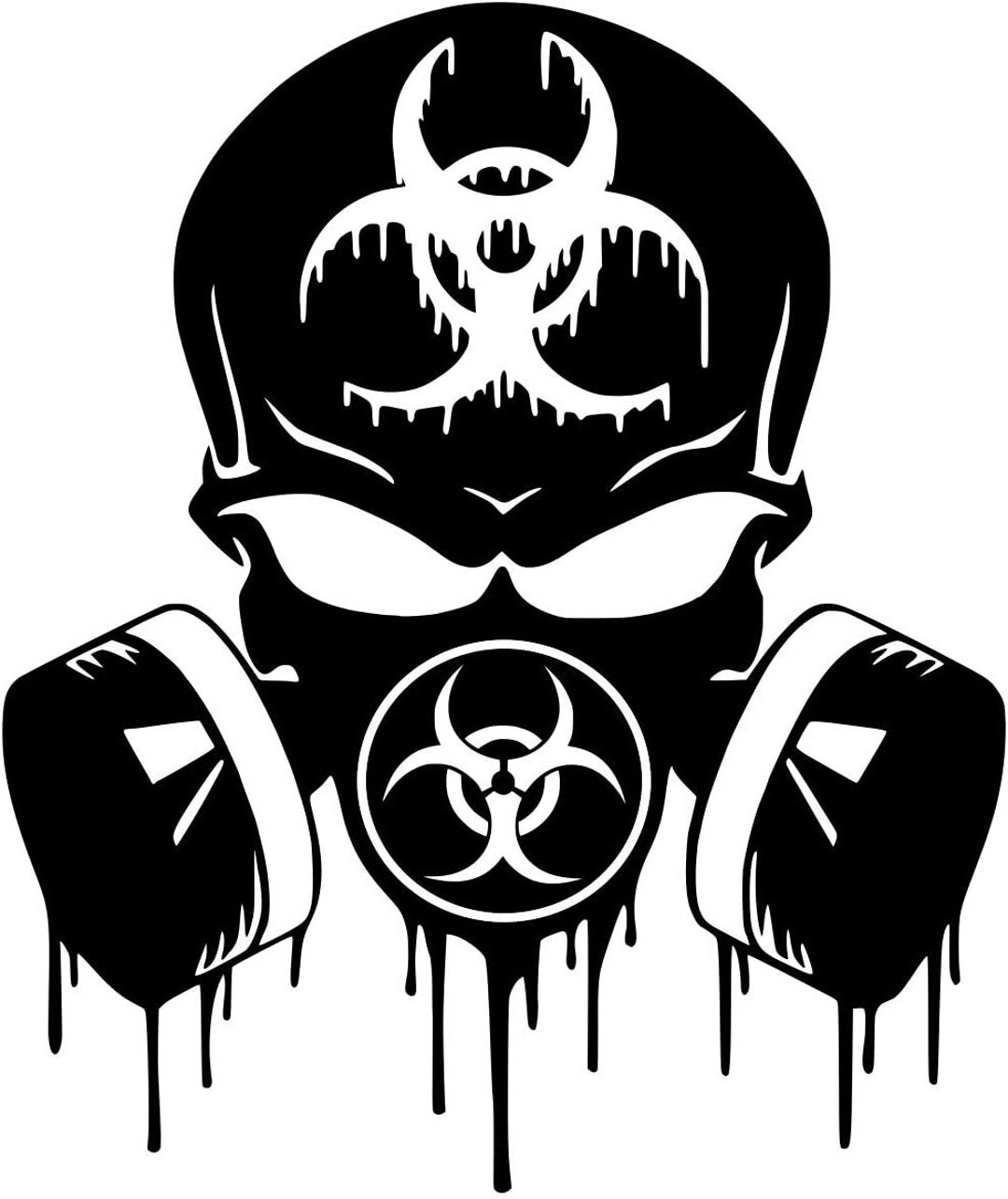 Biohazard Gas Mask Skull Vinyl Decal - Etsy