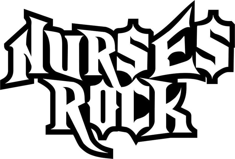 Nurses Rock Gamer Font Vinyl Decal - Etsy