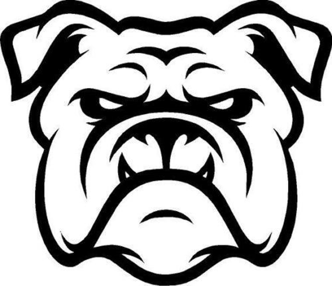 Bulldog Vinyl Decal - Etsy