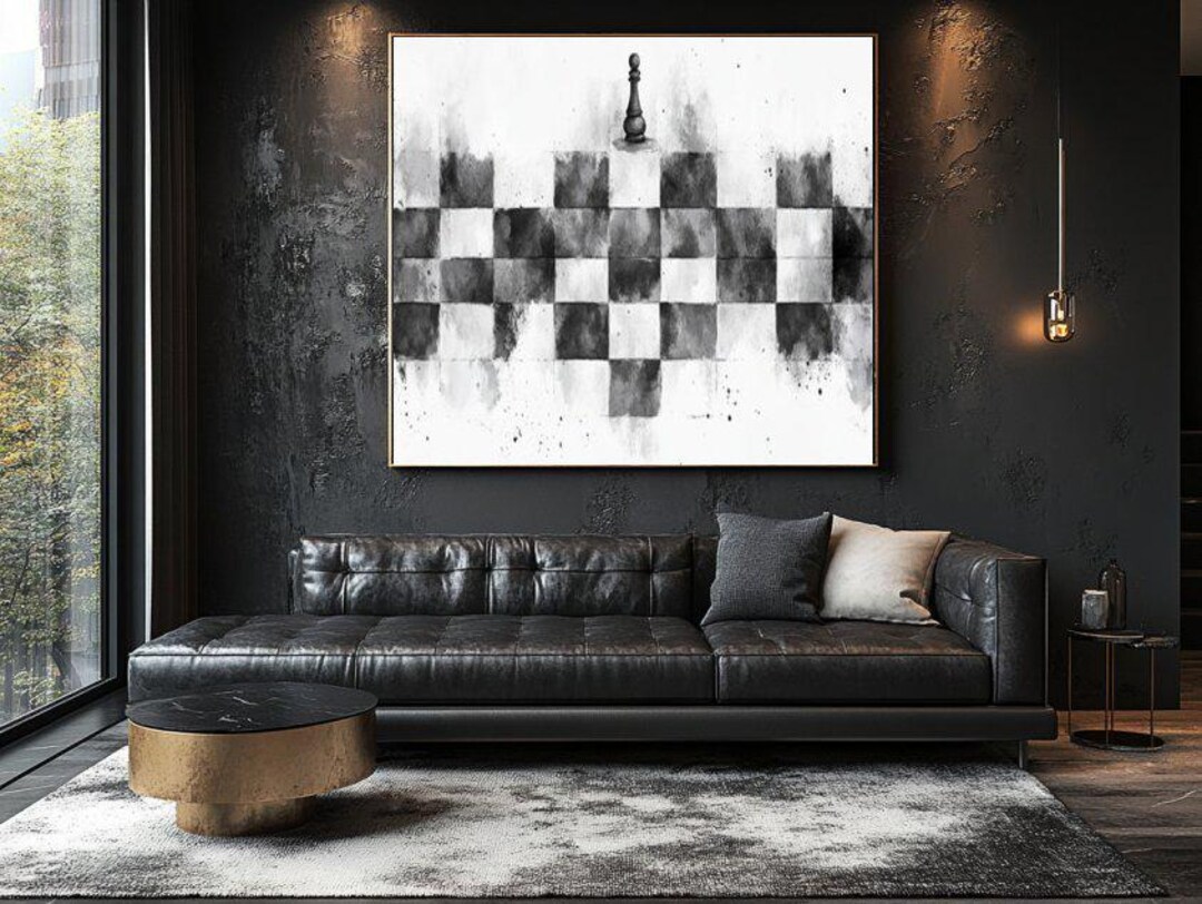 Chess Canva, Wall Art, Home Art, Painting, Decor, - Etsy