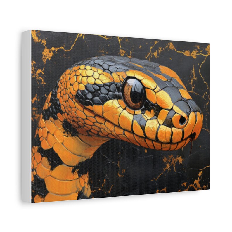 Snake Canva, Wall Art, Home Art, Painting, Decor, Animals - Etsy