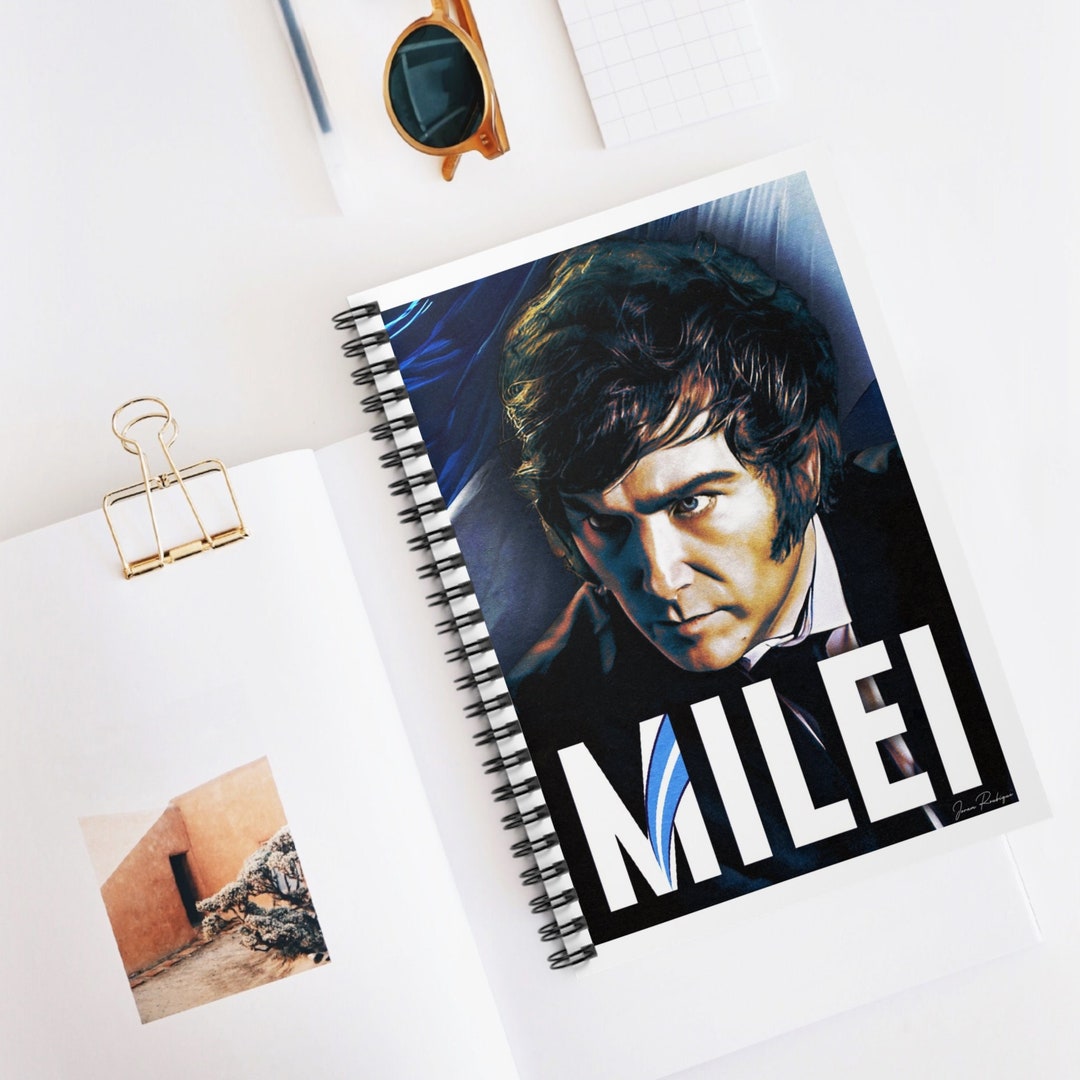 Javier Milei Presidential Campaign Poster Notebook, Milei Notebook ...