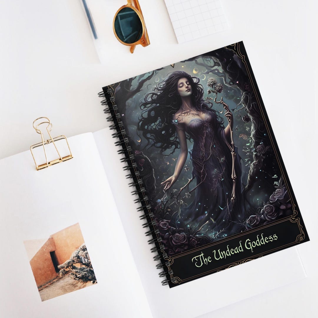 Undead Goddess Spiral Notebook: Gothic Dark Academia Journal - Etsy