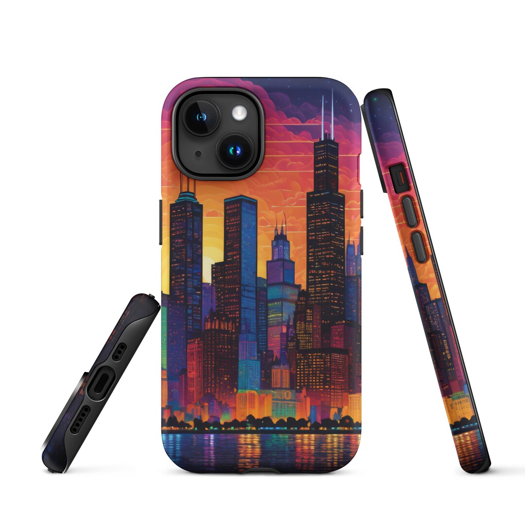 Chicago Skyline Art Tough Case for Iphone® - Etsy